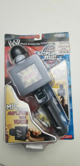 WWE Microphone Amplified Jakks Pacific RARE Toy Smackdown WWF Mic Y8 ...