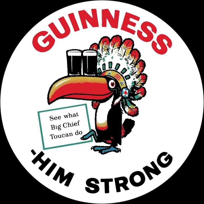 Guinness Toucan Logo Vintage Guinness Toucan Weathervane Metal Tin