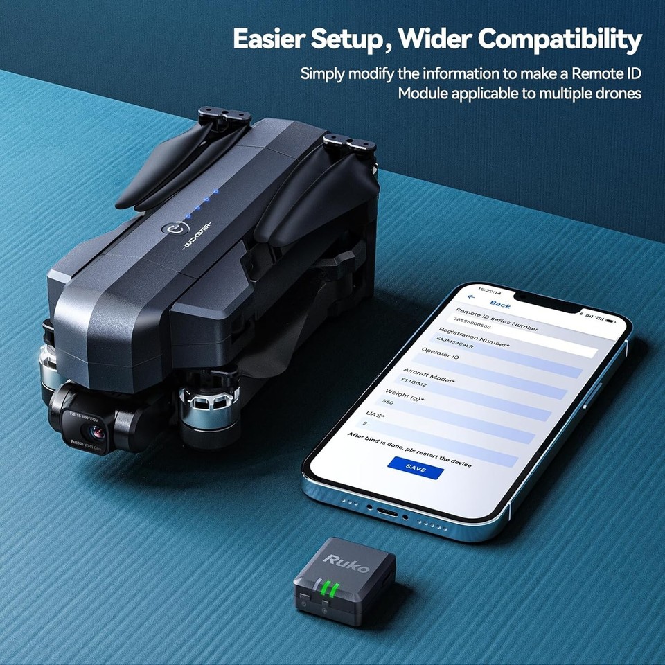 R111 FAA Compliant Remote ID Module for Drone, RC Airplane GPS Tracker ...