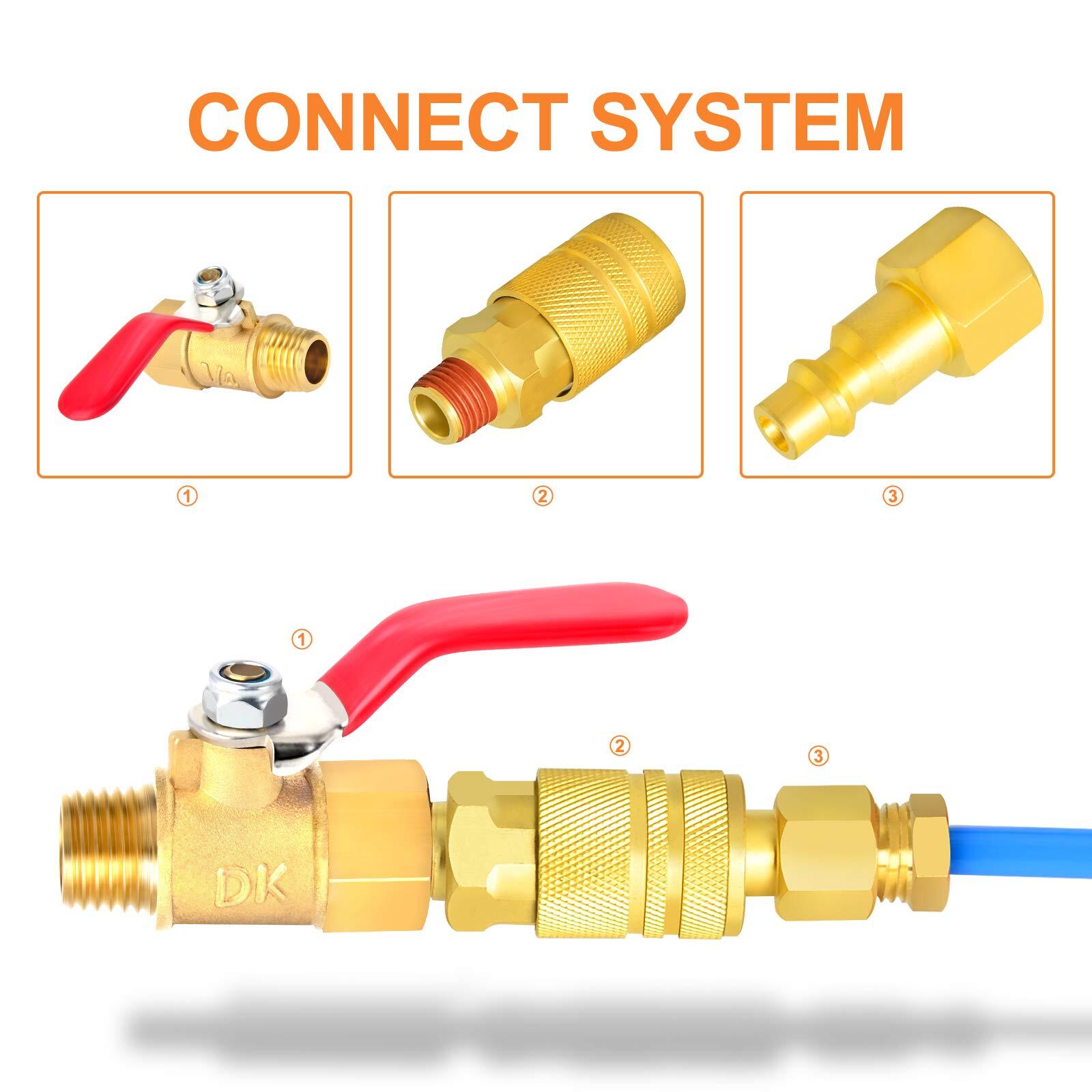 6pcs 1 4 Inch Brass Mini Ball Valve Shut Off Switch 1 4 Inch Male X