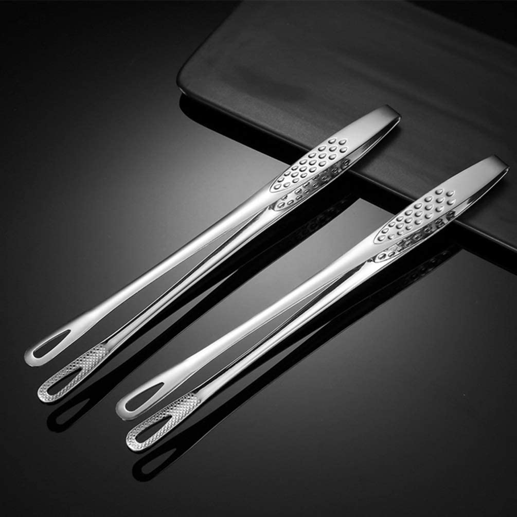 Hemoton 2 Pcs Stainless Steel Food Tongs Japanese Style Multifunction ...