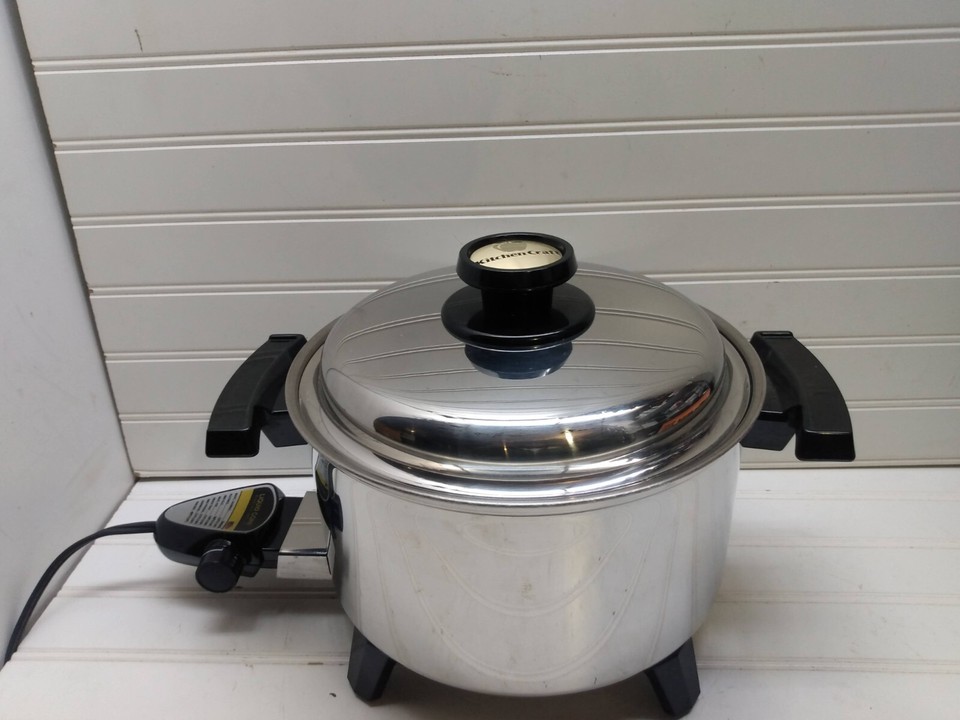 Kitchen Craft Americraft 5 Qt Oil Core Cooker Stainless Electric Dutch ...