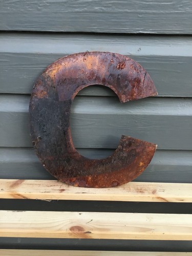 10 Inch rusty metal letters and numbers shop sign home COMBINED POSTAGE ...