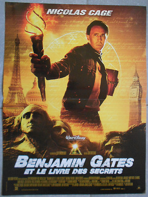 Affiche BENJAMIN GATES ET LE LIVRE DES SECRETS Diane Kruger NICOLAS ...