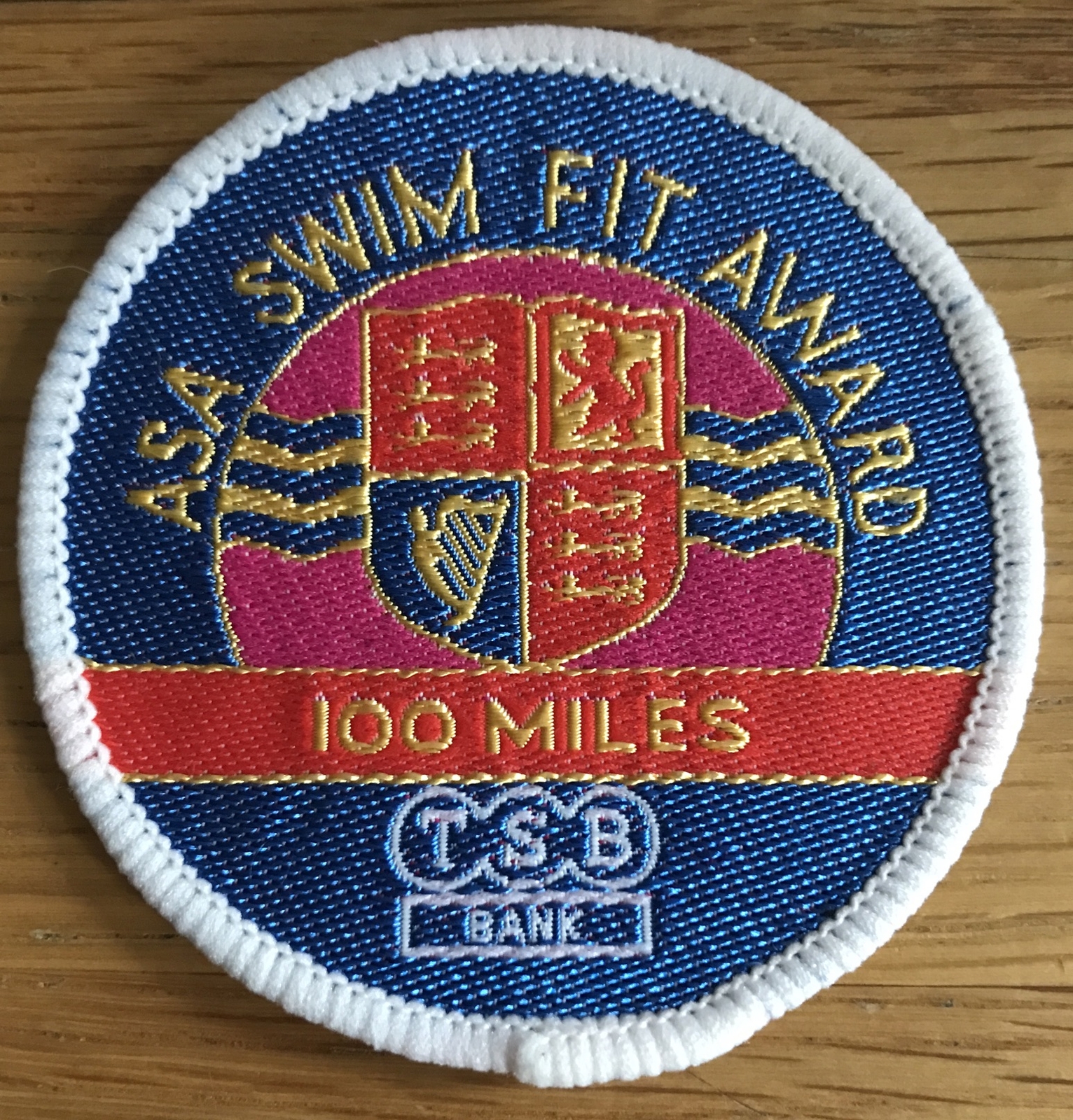 TSB Amateur Swimming Association ASA Swim Fit Award Badge & Patch 100 ...