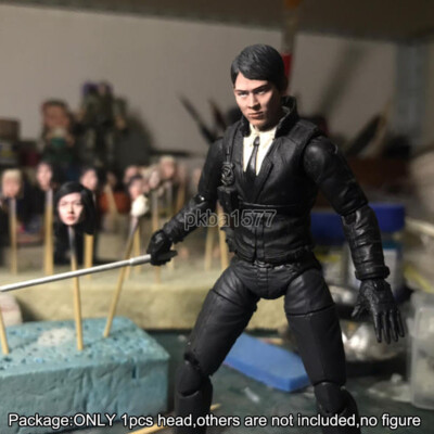 Delicate Painted 1/18 The Expendables Jet Li Head Sculpt Head For 3.75 ...