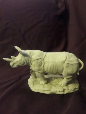 VINTAGE Aldon Accessories 1973 White Rhinoceros Wild Animal Jungle ...