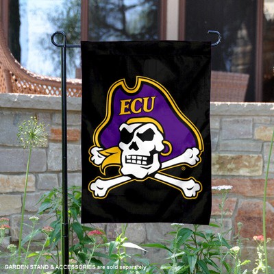 ECU Pirates Black ECU Pirate Garden Flag and Yard Banner 848267061460 ...