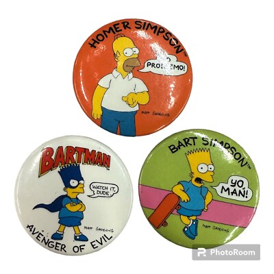 1989 Vintage Simpson Pins Lot Of 3. | eBay