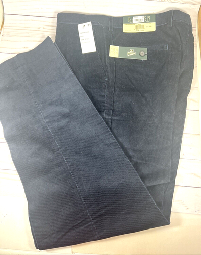 Ralph Lauren Light Navy Blue Corduroy Men's 36x32 Pants Flat Front NEW ...