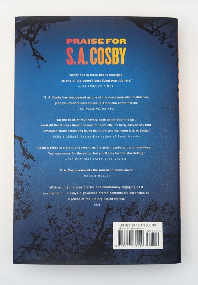 All the Sinners Bleed Novel by S. A. SA Cosby 1st First Edition ...