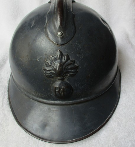 WW1 Vintage FRENCH ARMY M-15 ADRIAN TRENCH HELMET Original Horizon Blue ...
