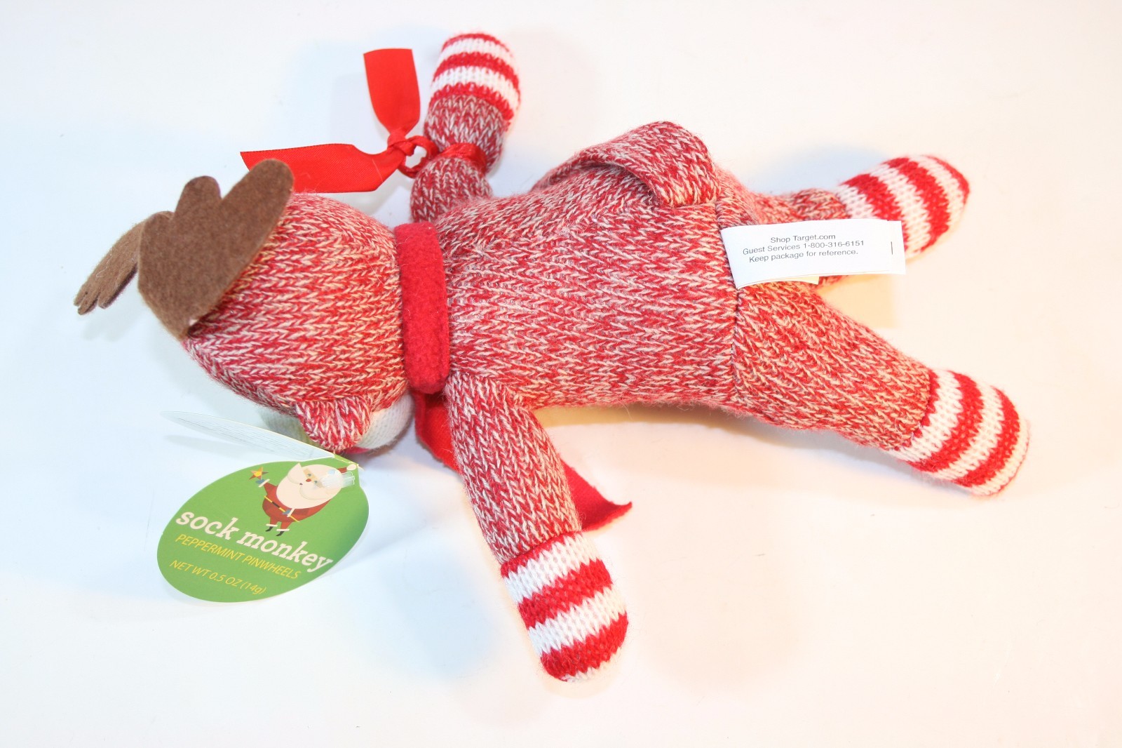 GALERIE Target Red & White CHRISTMAS SOCK MONKEY Stuffed Animal ...