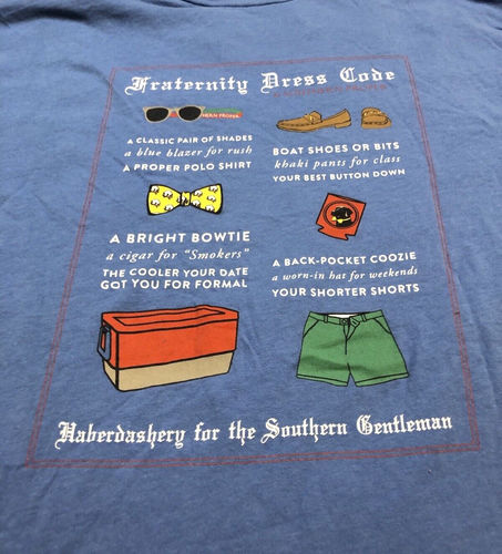 Southern Proper Fraternity Dress Code Graphic T Shirt Size XL Men's Tee ...