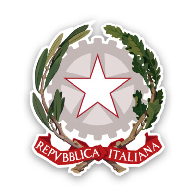 Italian Emblem Sticker Decal - Weatherproof - italy flag ita it coa | eBay