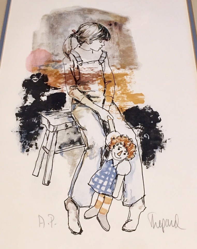 Richard Shepard - Girl with Raggedy Ann Doll A.P. Artist Print Signed ...