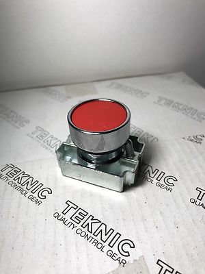 New 1x 2AF3 22mm Push button Metal Momentary Red Flush Operator Teknic ...