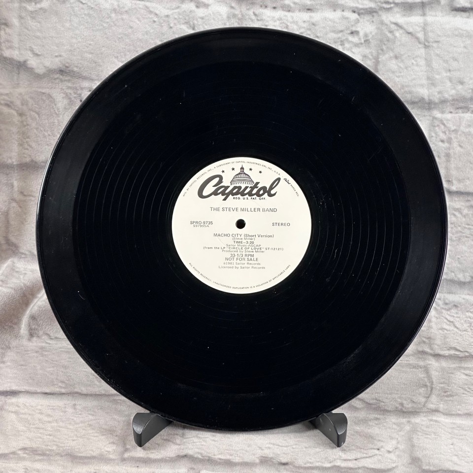 The Steve Miller Band Macho City Promo 12 " Singolo 1981 Capitol Record ...