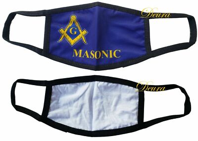 MASONIC MASTER MASON FACE MASK FREEMASON BLUE MASON Washable Reusable ...