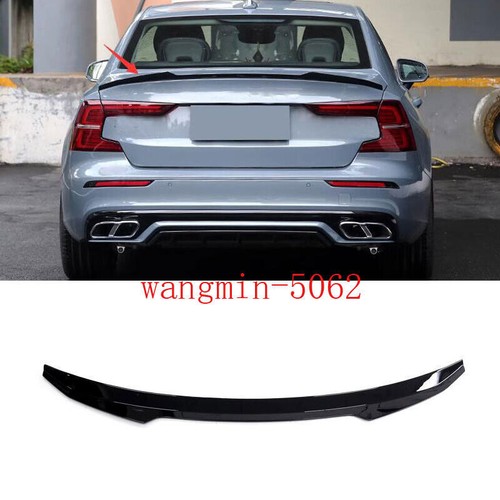 For Volvo S60 2019-2023 Glossy Black Rear Spoiler Tail Trunk Lip Wing ...