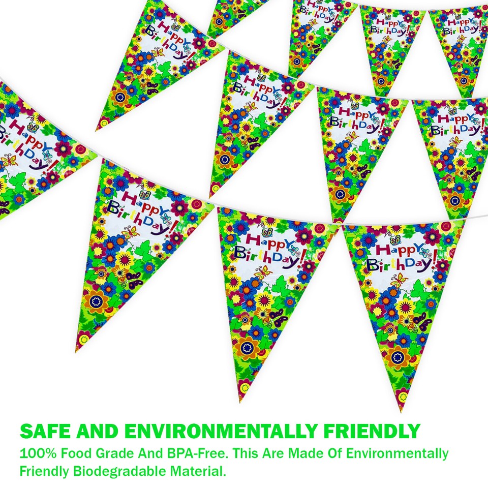 Triangle Flags Banner Milestone 8ft Pennant Party Banner Decoration ...