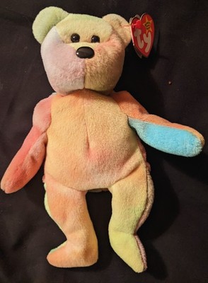 Vintage Ty Beanie Babies Garcia Tye Dye Teddy Bear With Rare Tush Tag ...