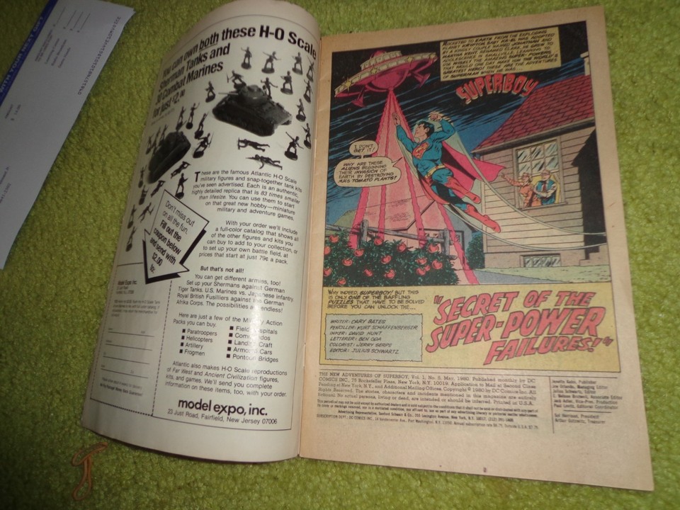 Superboy #5 DC Comic-Bronze Age- Alien Space Ship attacks boy of steel ...
