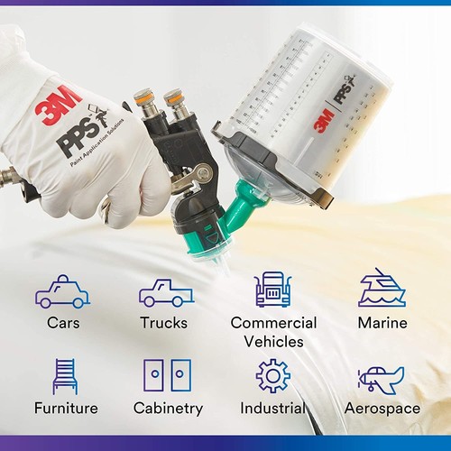 3M PPS 2.0 Paint Spray Gun System Refill Kit with Lids and Liners ...