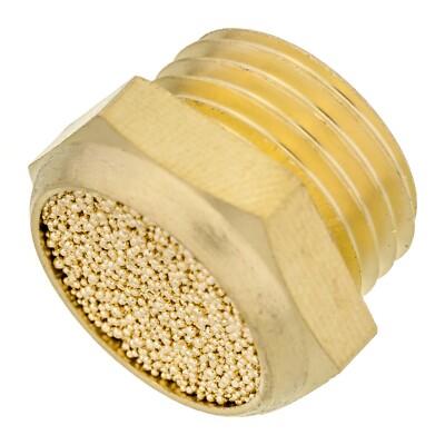 M16 Low Profile Pneumatic Muffler Filter Silencer Sintered Male Thread ...