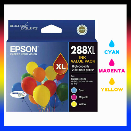 Epson Genuine 288XL C/M/Y High Yield Color Ink Pack for XP-240/XP-340 ...