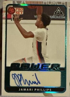 Jamari Phillips Arizona Basketball Leaf Pro Set Rookie Autograph Card ...