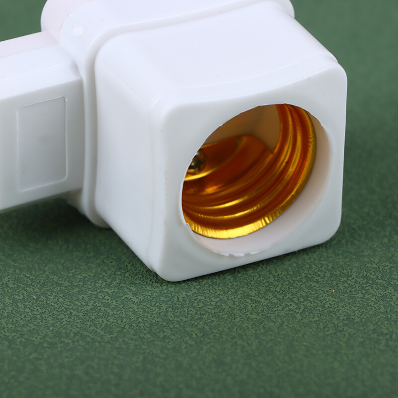 1Pc E27 Socket Lamp Bulb Adapter White LED Light Lamp Bulbs Socket Base ...