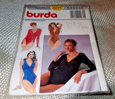 BURDA PATTERN 4271 ~ MISSES BODYSTOCKING / BODYSUIT ~ SIZES 10 12 14 16 ...