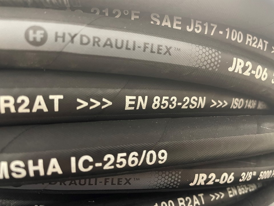 ** NEW 100ft R2-06 3/8" SAE 100R2AT SN 2 WIRE HYDRAULIC HOSE FREE ...
