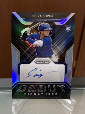 SEIYA SUZUKI 2022 PANINI PRIZM DEBUT SIGNATURES SILVER PRIZM AUTO ...