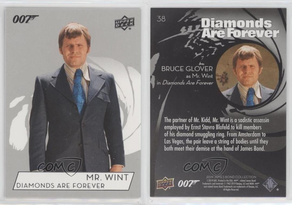 2019 Upper Deck James Bond Collection Bruce Glover as Mr Wint #38 3gq ...