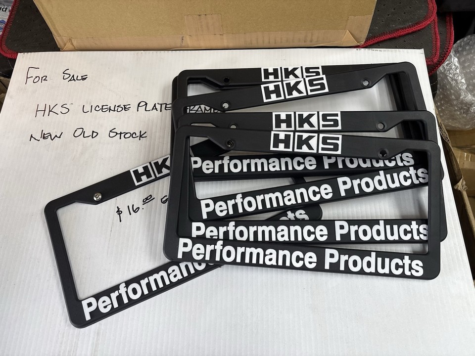 HKS License Plate Frames: NEW OLD STOCK - Production Date 1989-1992 ...
