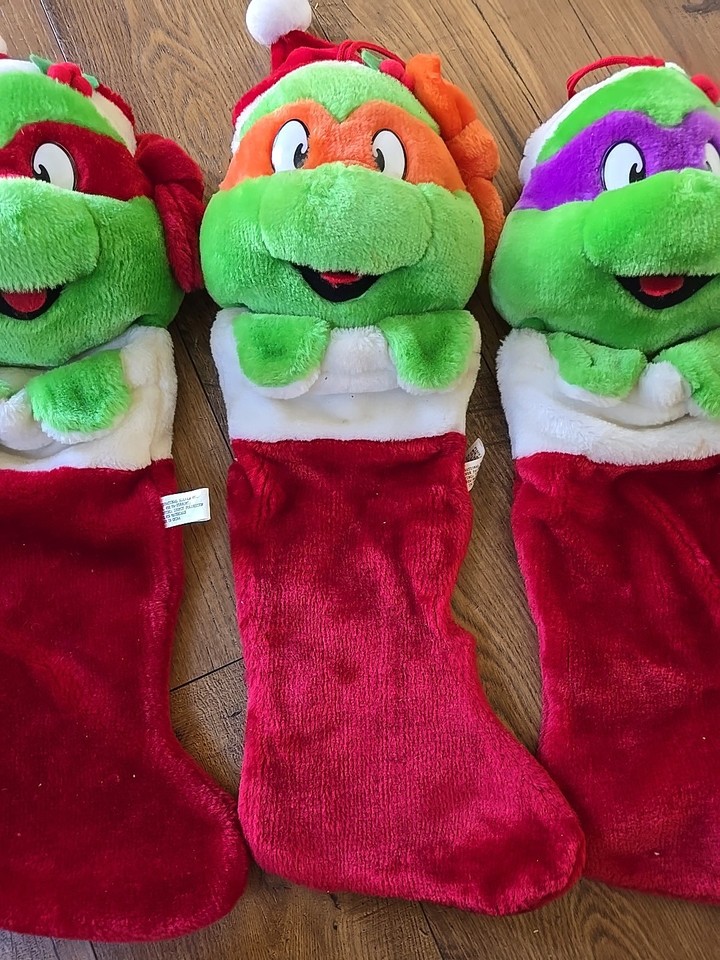 VTG Teenage Mutant Ninja Turtles Christmas Stocking 1990’s Plush All 4 ...