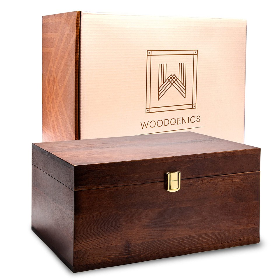 Wooden Gift Boxes - Large Memory Box For Keepsakes, Decorative Boxes ...