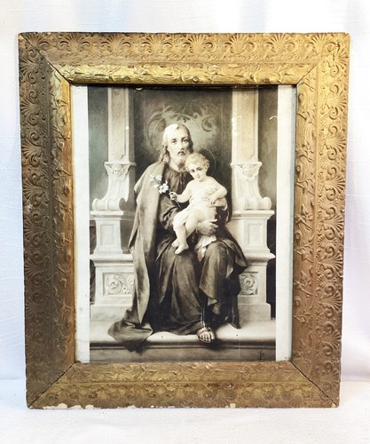 Vintage Catholic Church Saint Joseph Framed Print St. Joseph | eBay