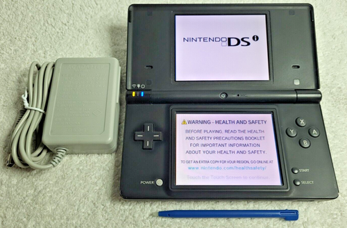 Nintendo DSi Black Handheld Console System w/ Charger, Stylus, Cleaned ...