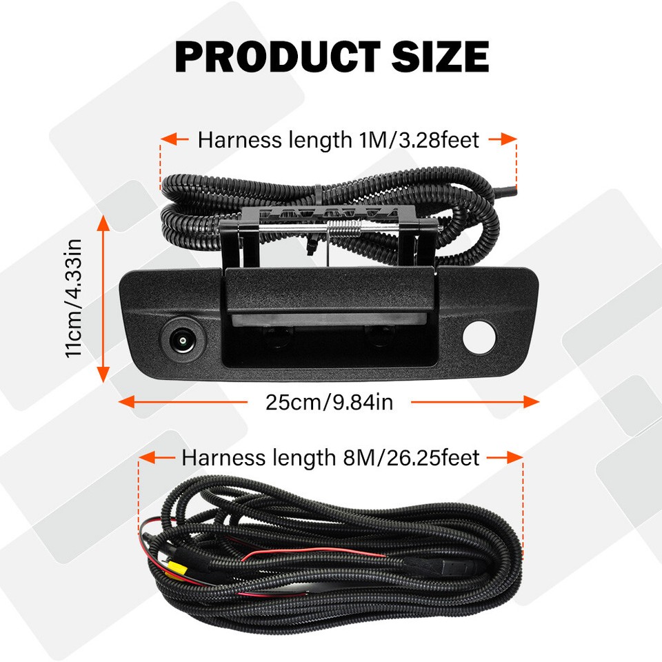 68044904AG Tailgate Handle Backup Camera w/ Wiring For Dodge Ram 1500 ...