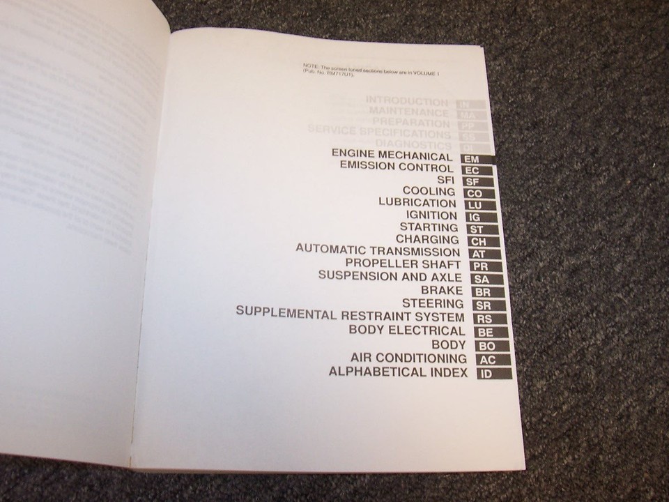 2000 Lexus LS400 Sedan Engine Workshop Shop Service Repair Manual Book ...