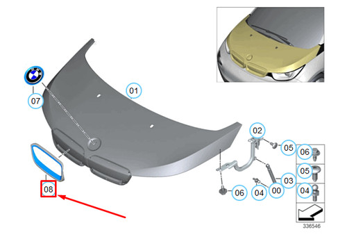NEW BMW I3 I01 FRONT RIGHT RADIATOR GREY GRILLE 51137352702 7352702 ...