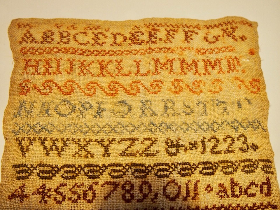 Original Antique Traditional Sampler Signed Jane Alice Timms 1854 | eBay UK