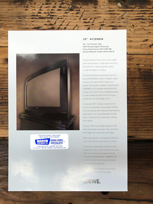 Loewe 38" Aconda TV Dealer Spec Sheet *ORIG* | eBay