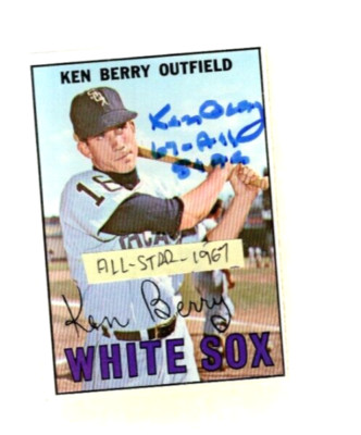 Autographed 67 Ken Berry All Star added 1967 Topps #67 White Sox | eBay