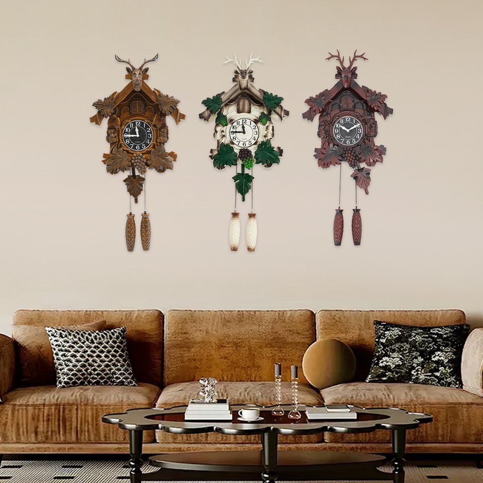 Retro deer head wall clock without dry battery,Wall Clock,Retro Large ...