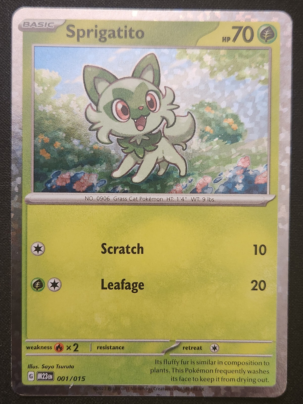 Sprigatito 001/015 McDonald’s Match Battle Holo Rare Promo Pokémon TCG ...