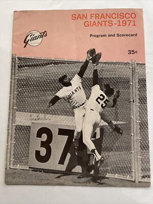 1971 NLCS Giants vs Pirates Program/Scorecard - SCARCE | eBay